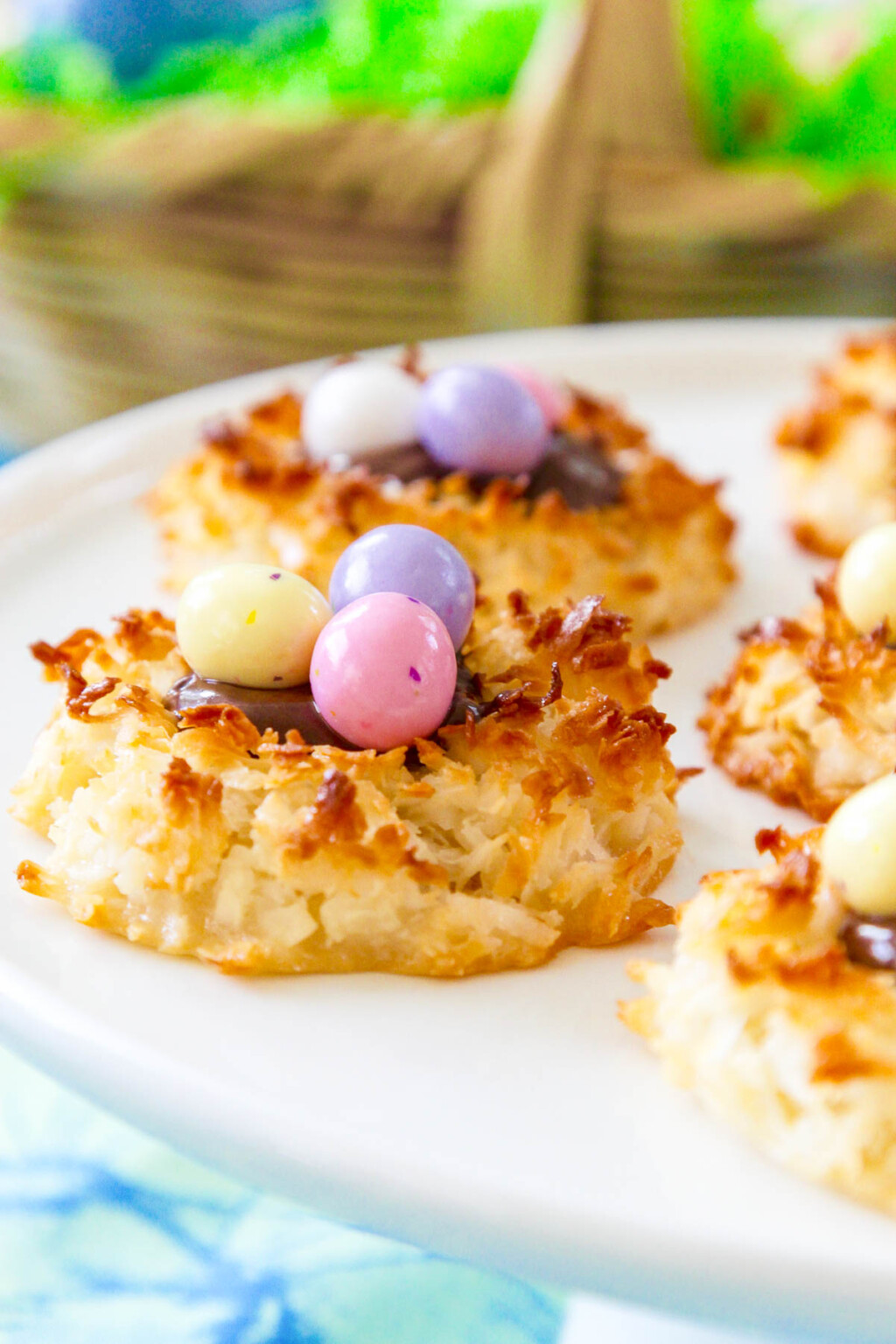Easter Coconut Macaroons (aka Birds Nest Cookies) | Delicious Table