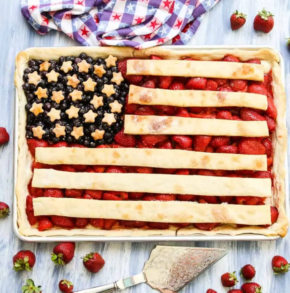 American Flag Pie - Delicious Table