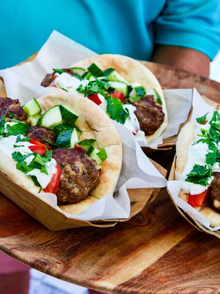 Lamb Gyros with Greek Tzatziki Sauce - Delicious Table
