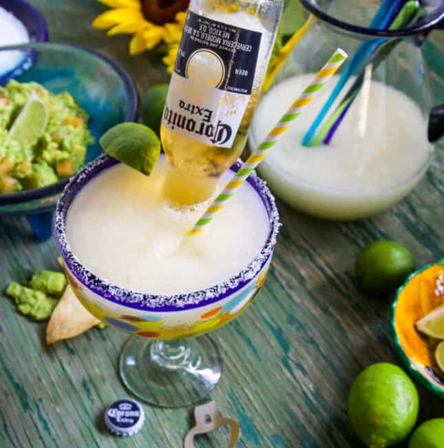 CoronaRita Frozen Margarita Coronita Cocktails - Delicious Table