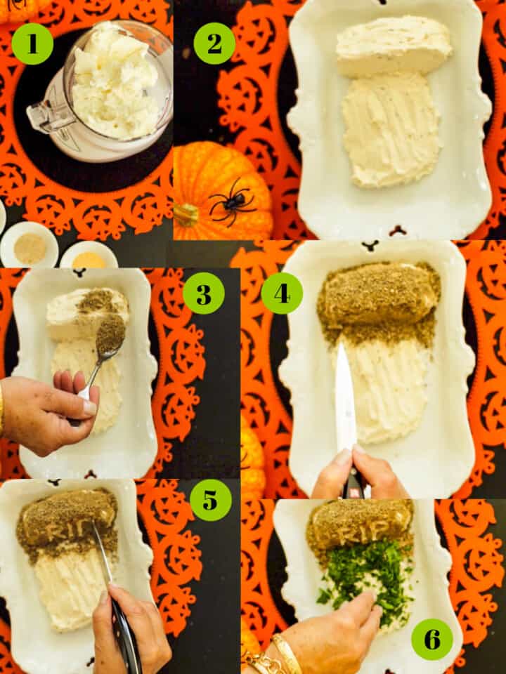 Tombstone Graveyard Tombstone Halloween Dip - Delicious Table