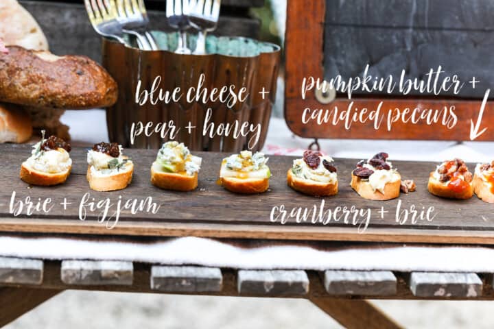 Fall Crostini Bar for THANKSGIVING or Fall Friendsgiving | Delicious Table