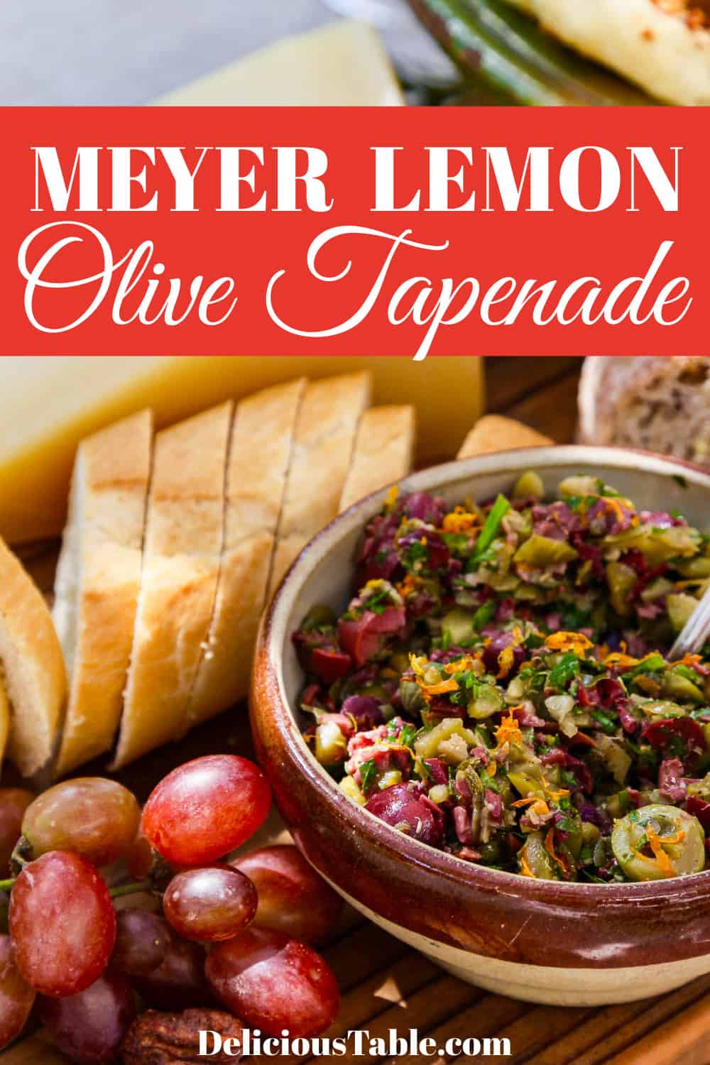 Meyer Lemon Olive Tapenade Recipe (Vegetarian/Vegan) | Delicious Table