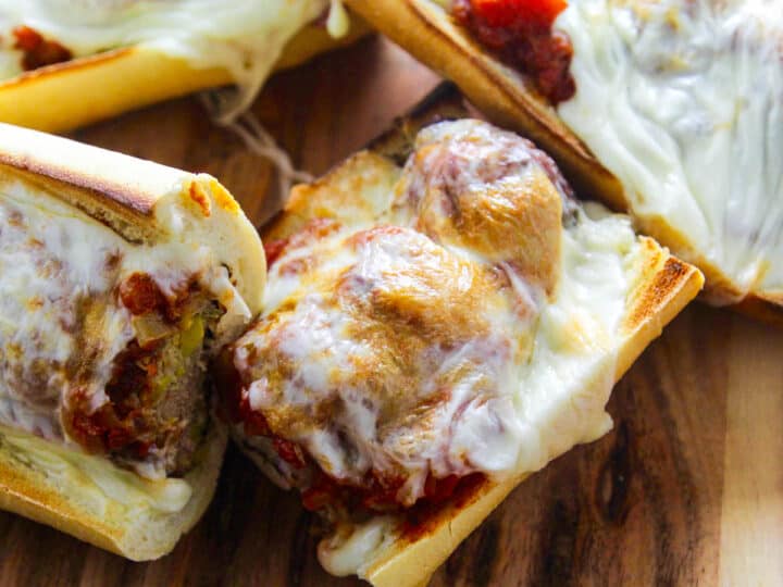 Cheesy Meatball Subs - Delicious Table