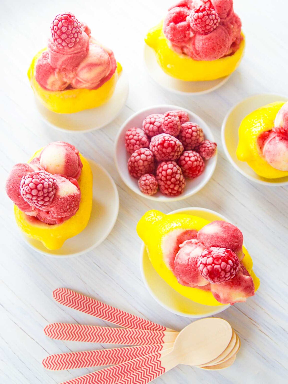 Raspberry Lemon Sorbet Recipe (Nice Cream) | Delicious Table