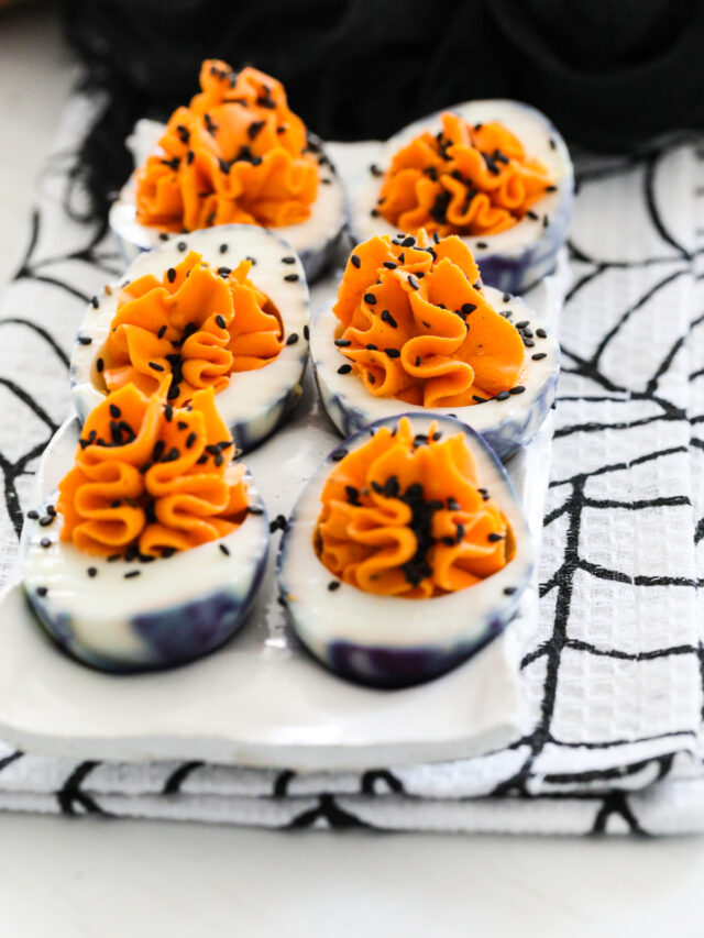 Halloween Deviled Eggs Recipe - Delicious Table