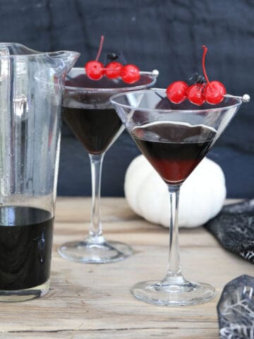 Halloween Black Martini Cocktail Recipe - Delicious Table