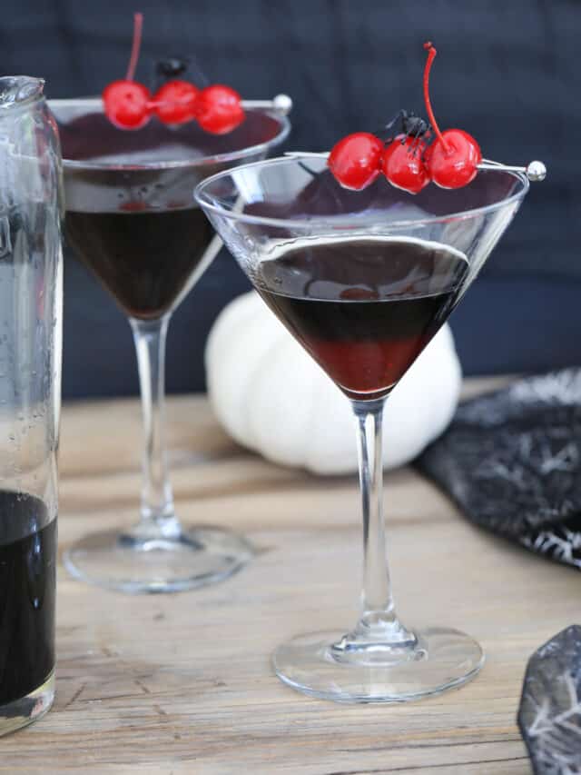 Halloween Black Martini Cocktail Recipe - Delicious Table