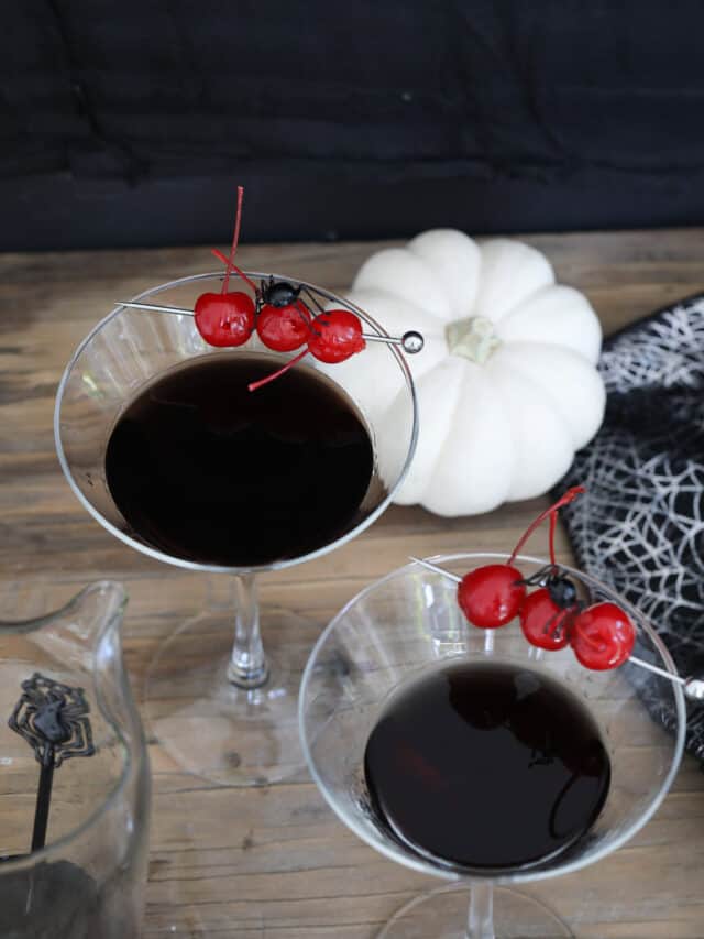 Halloween Black Martini Cocktail Recipe - Delicious Table