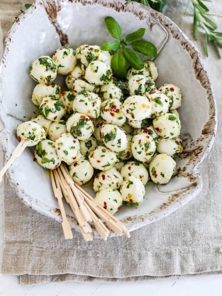Marinated Mozzarella Balls Recipe - Delicious Table