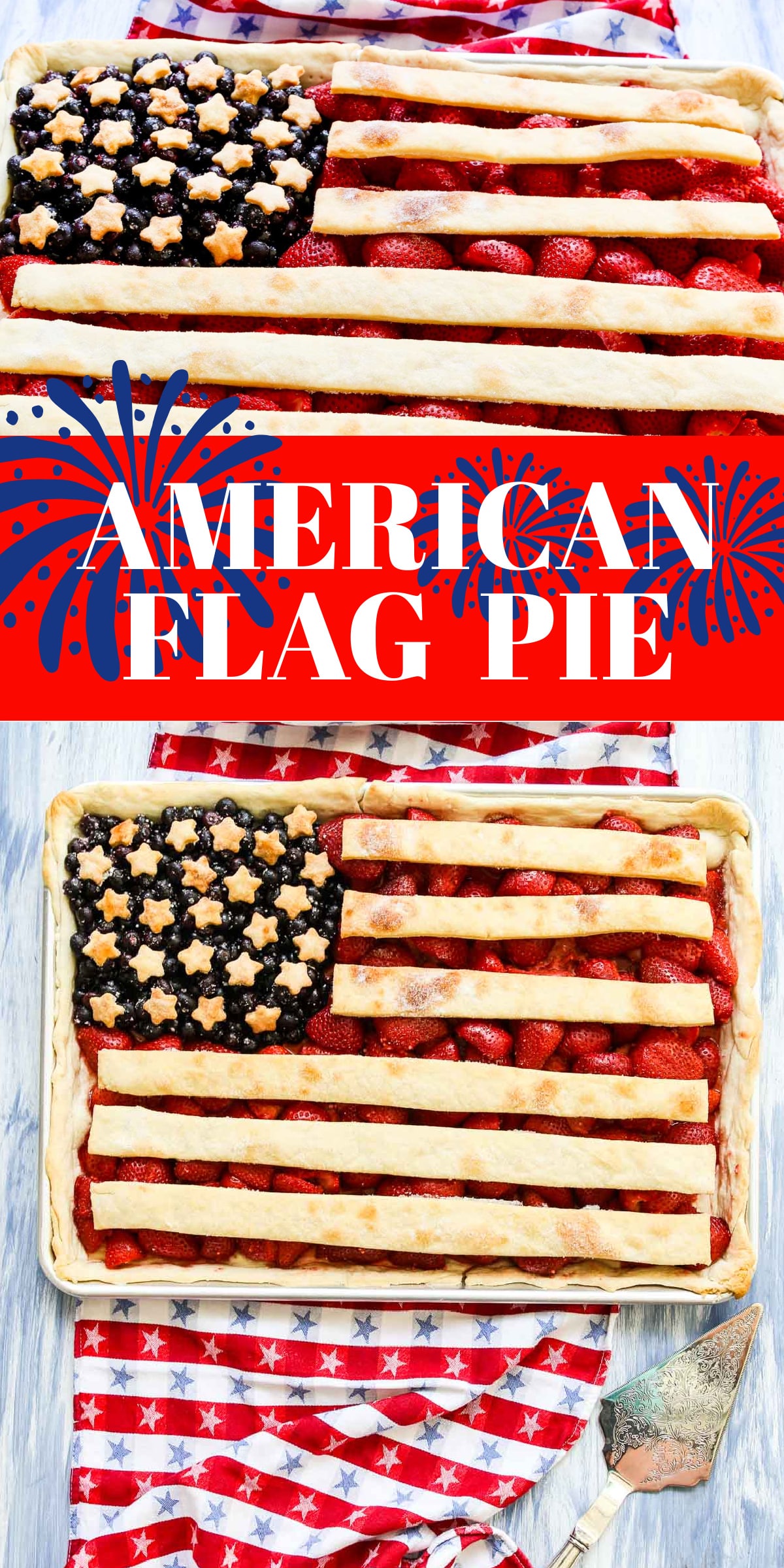 American Flag July 4th Pie Recipe - Delicious Table