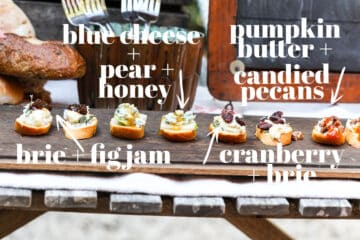 Fall Crostini Bar Appetizers - Delicious Table